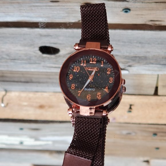 FlorasFantasies | Accessories | Starry Sky Watch Chocolate Brown Black ...